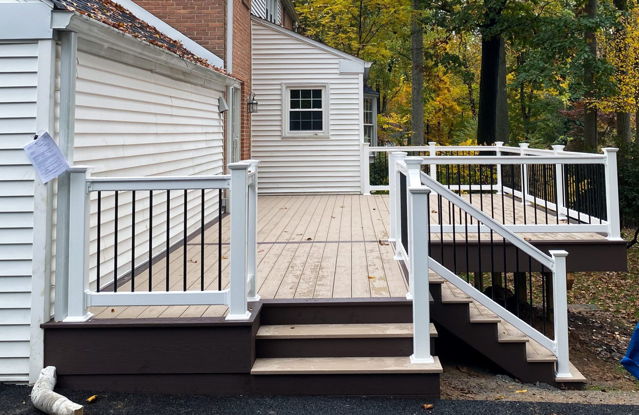 PVC Deck with Side Entrance - Decks R Us