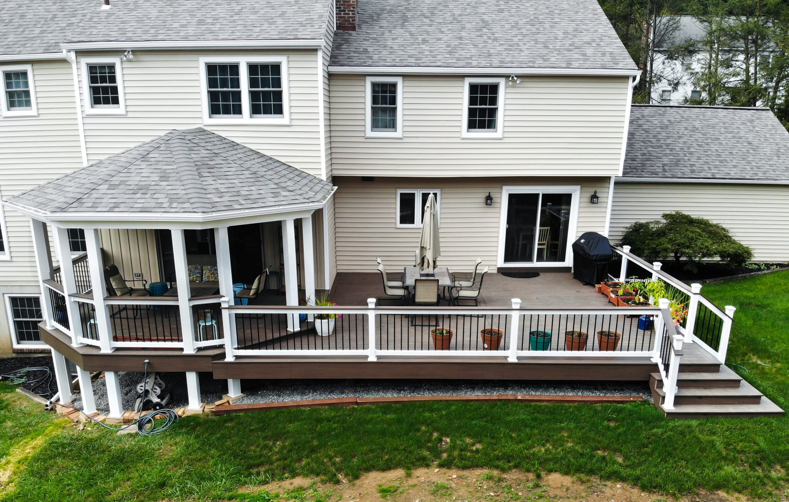 Deck with Hip-Style Roof - Decks R Us