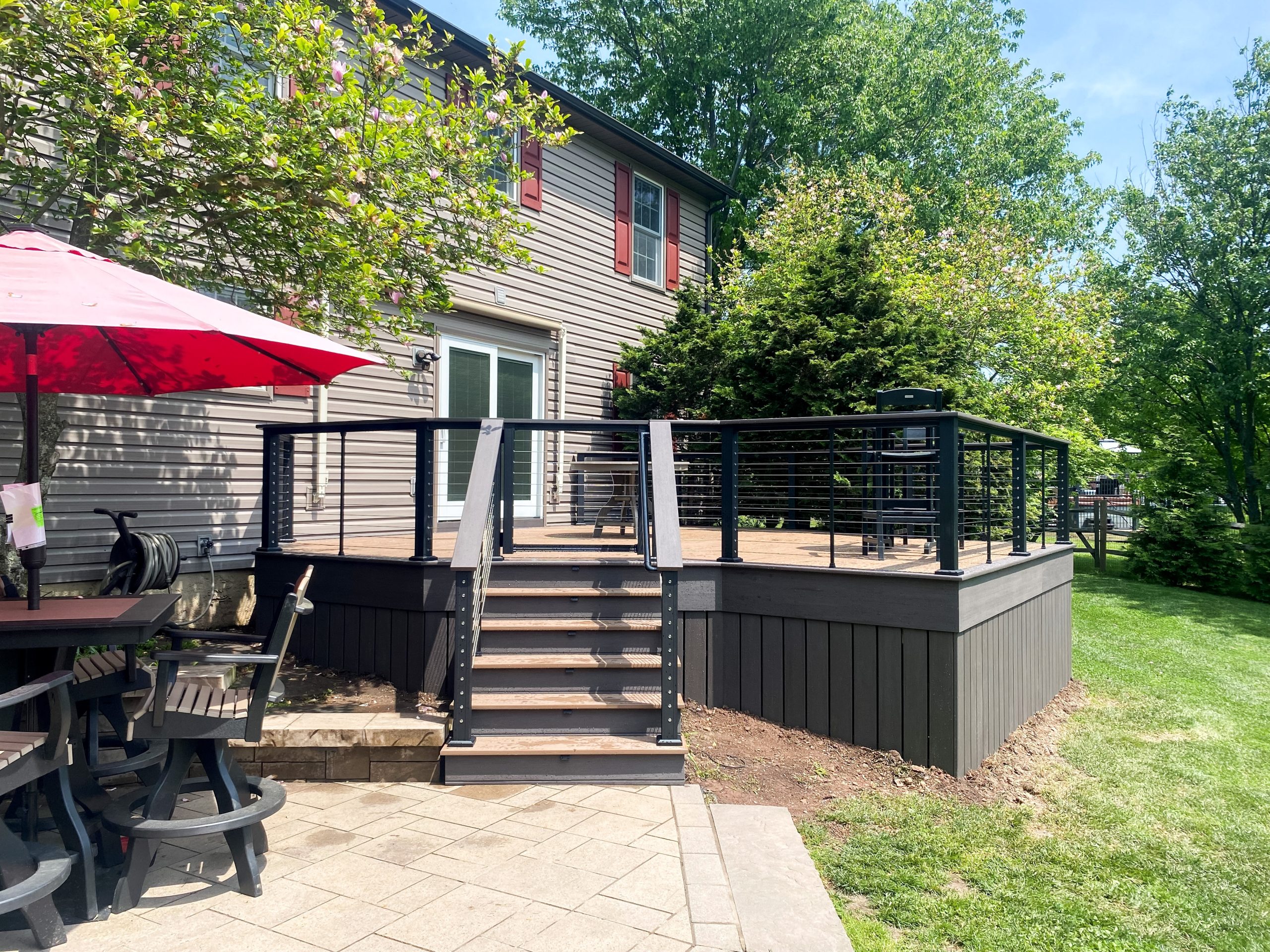 PVC Deck with Cable Infill - Decks R Us